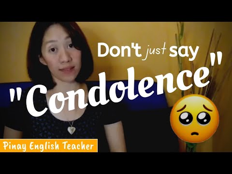 Learn BASIC SENTENCES for expressing condolences in English || CONDOLENCES