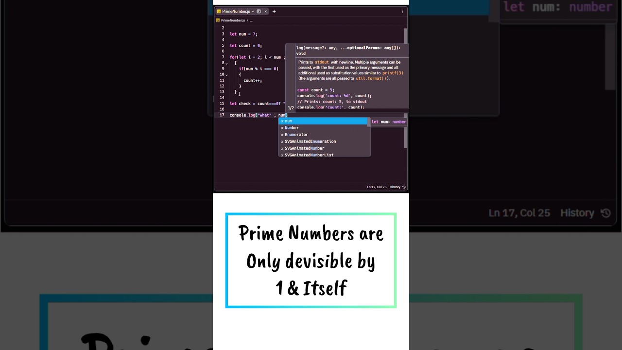 Finding Prime Numbers by using JavaScript | #maahicodes #javascript #coding #primenumber #dsa