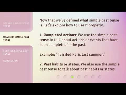 Dive into Time: Understanding Simple Past Tense