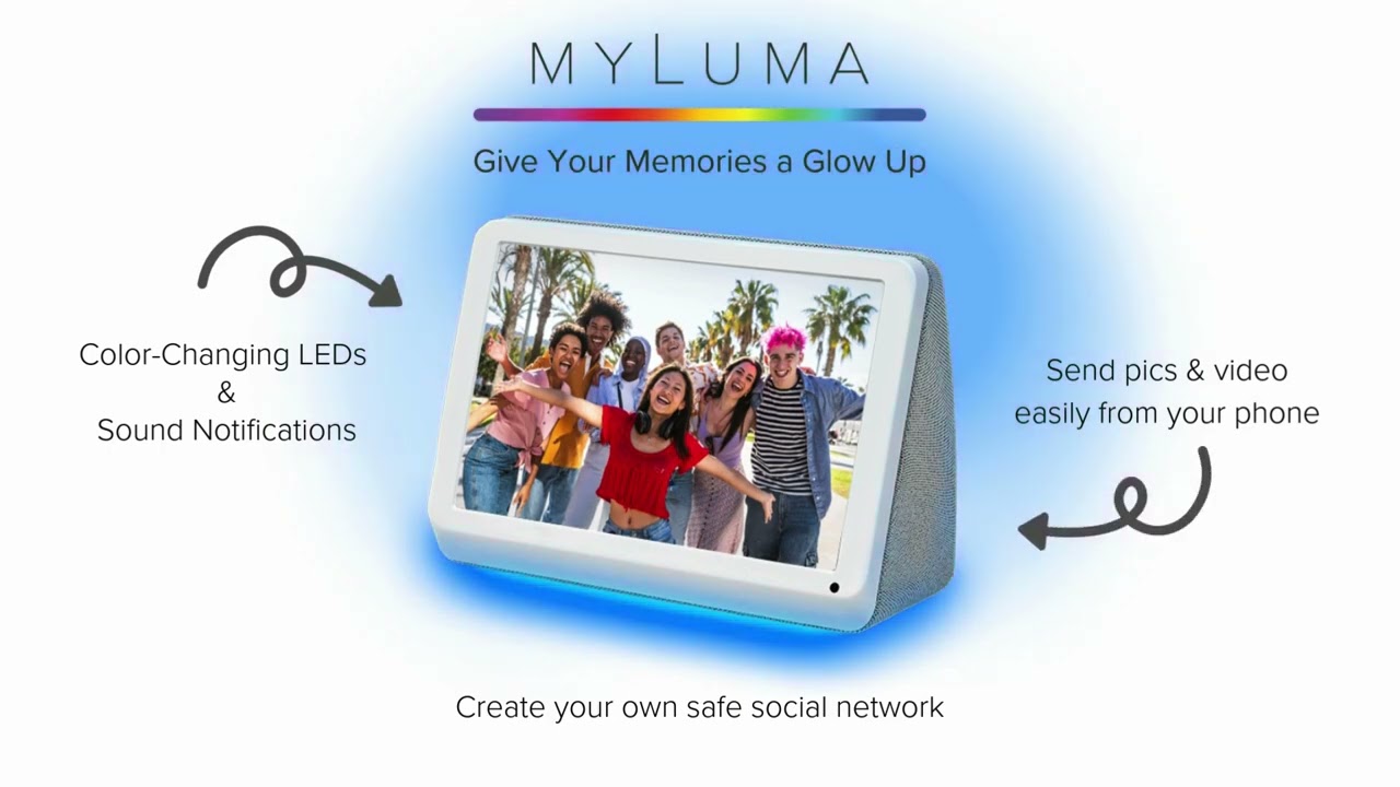 PhotoShare MyLuma Smart Frame with Color Changing LEDs