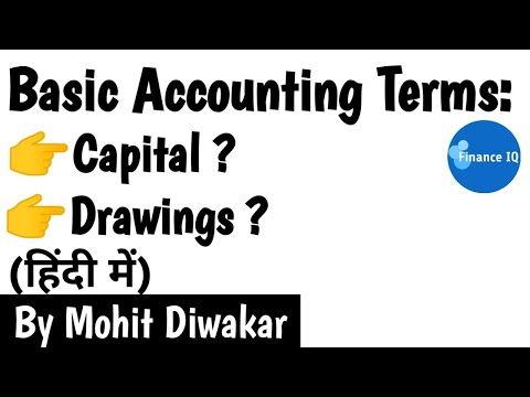 Basic Accounting Terms Part-2 | Capital & Drawings | Class 11| In Hindi | Finance IQ | Mohit Diwakar