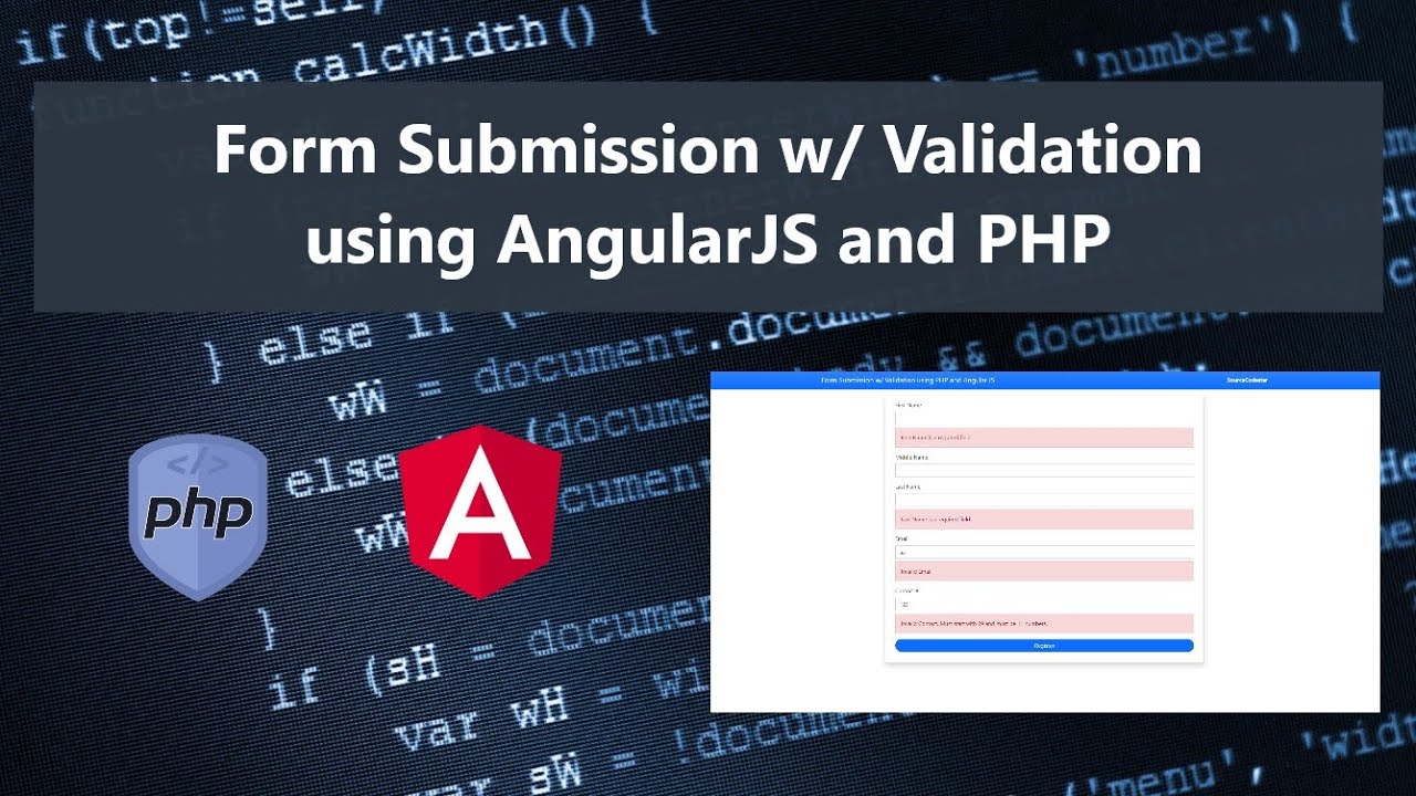 Submitting Form Data using Angular JS and PHP Tutorial
