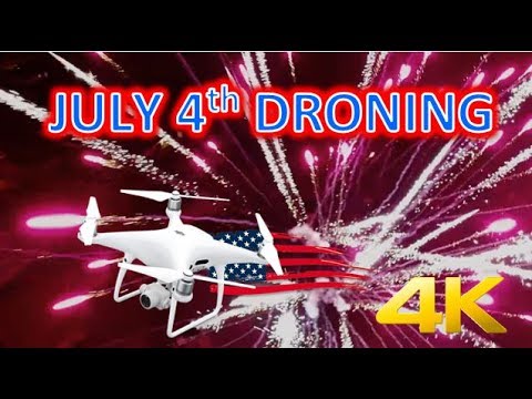 Fireworks with Drone [4k] DJI Phantom 4 Pro