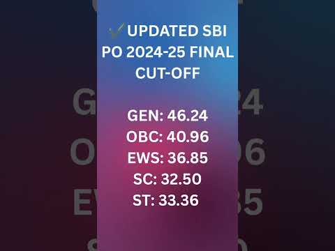 SBI PO updated cutoff #sbi #sbipo #sbiclerk #ibps