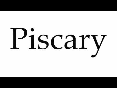 How to Pronounce Piscary