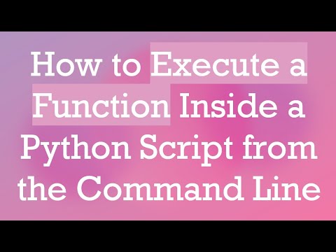 How to Execute a Function Inside a Python Script from the Command Line