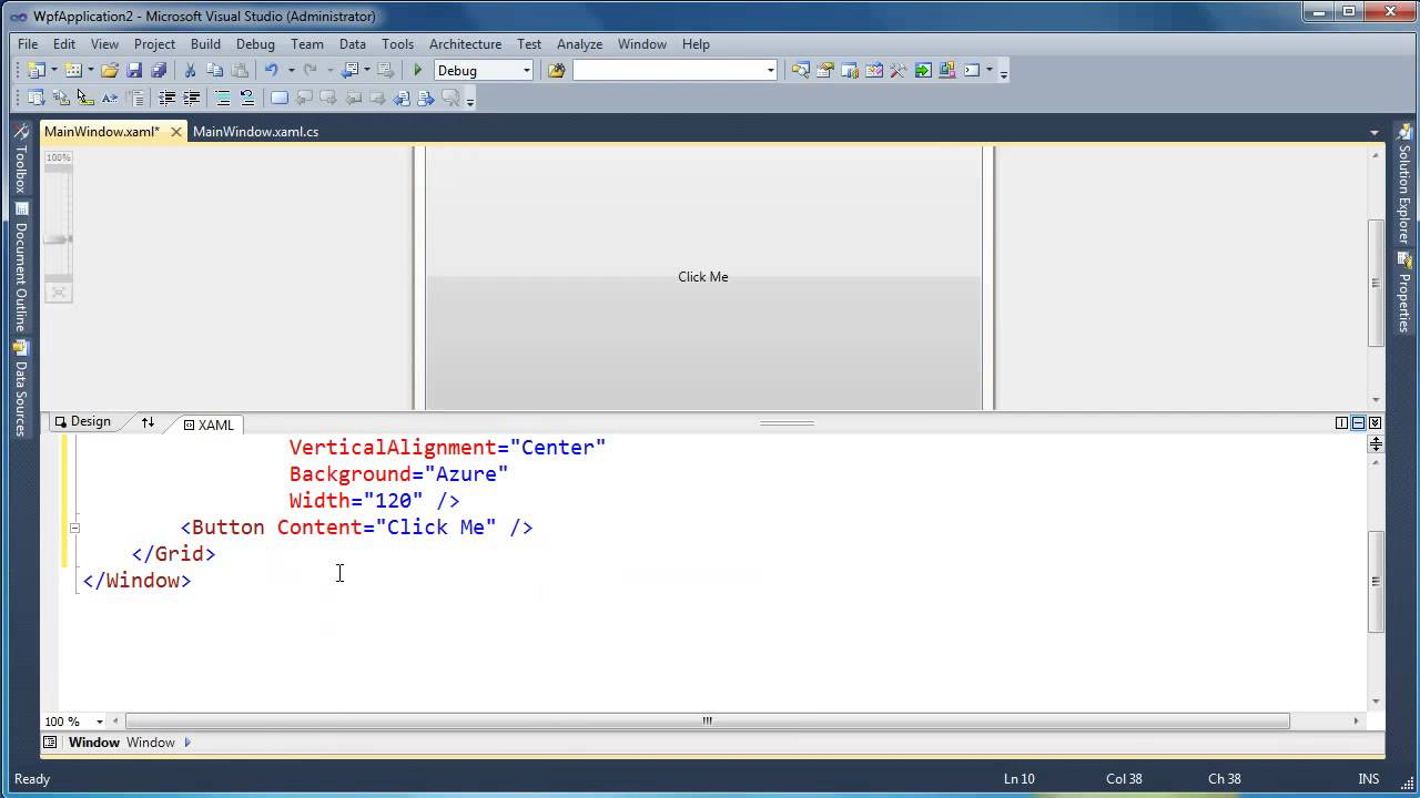 Creating your first WPF application