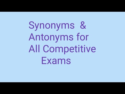 Synonyms & Antonyms