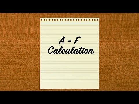 A - F Calculation, April 4, 2016