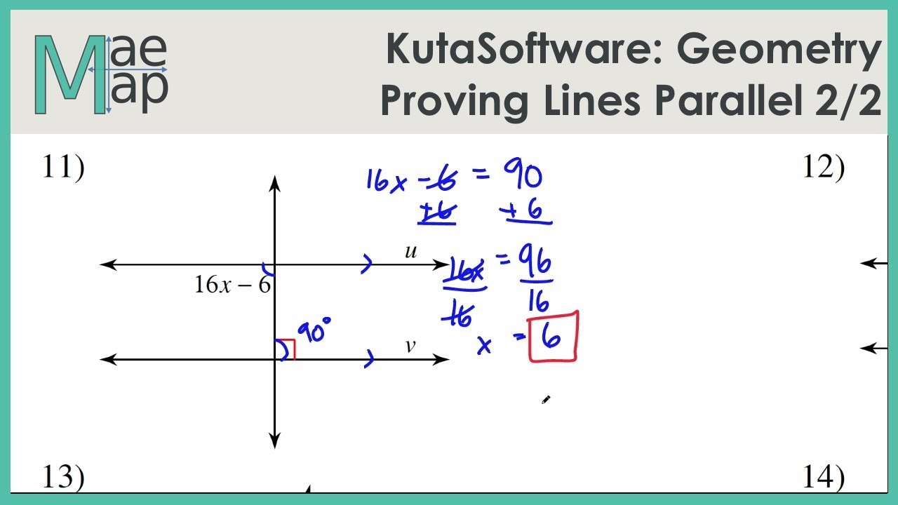KutaSoftware: Geometry- Proving Lines Parallel Part 2