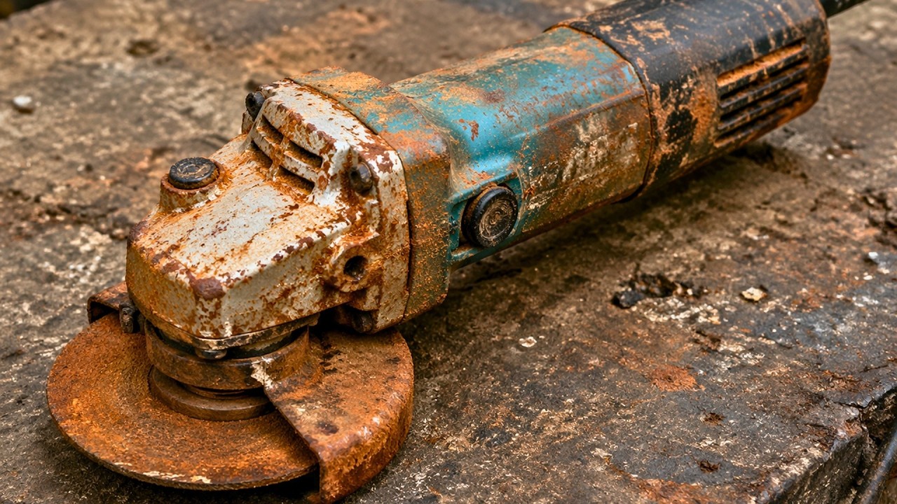 What’s inside a heavily rusted Dongcheng grinder? / Full restoration