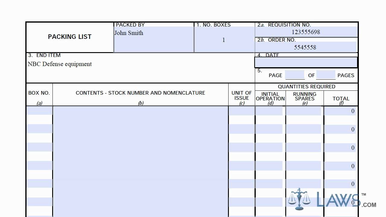 Learn How to Fill the DD 1750 Form Packing List