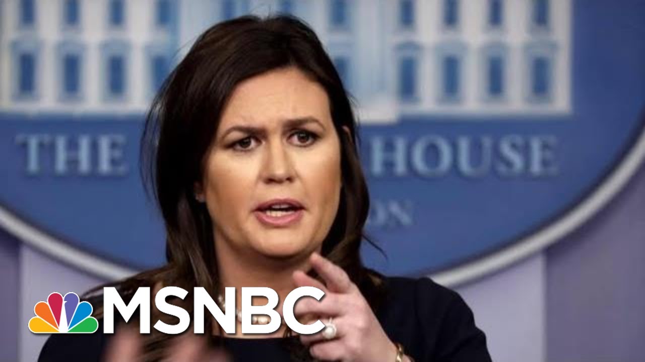 Sarah Sanders Caught Lying. So She Lies Again. | All In | MSNBC
