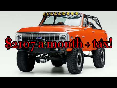 1972 Chevrolet Blazer Grade 1 Show Car LEASE REVIEW - Yours for only $2107 a Month + Tax!