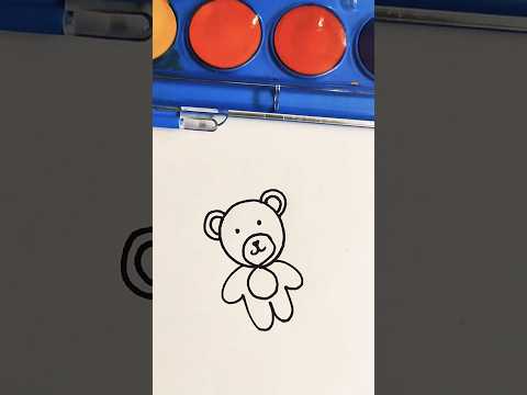 cute teddy bear drawing step by step #art #trend #teddy #youtubeshorts
