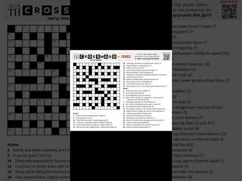 The Hindu crossword answers for Tuesday, 01 August 2023, 13932 #crossword #thehindu #braingames
