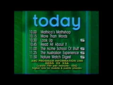 ABC TV - Morning Programme Schedules (May/June 1995)