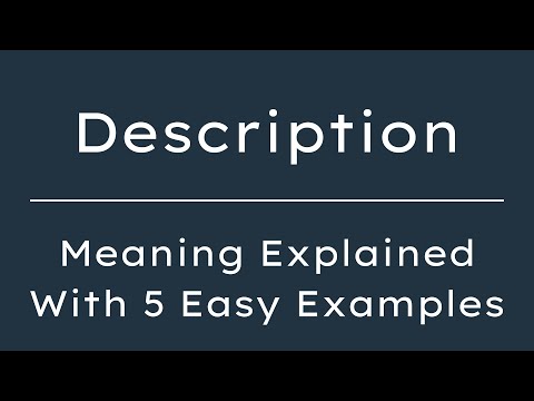 Description Meaning in English, Definition of Description, Meaning of Description With Examples