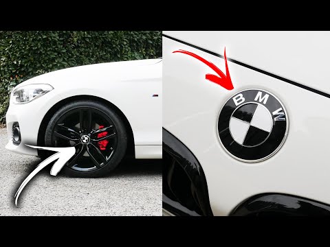 PAINTING MY BMW CALIPERS RED & INSTALLING BLACK BADGES *BMW 1 SERIES MODS*
