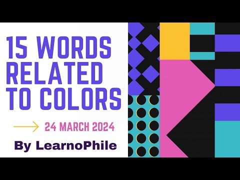 15 Words related to Colors with their meaning | Holi Special