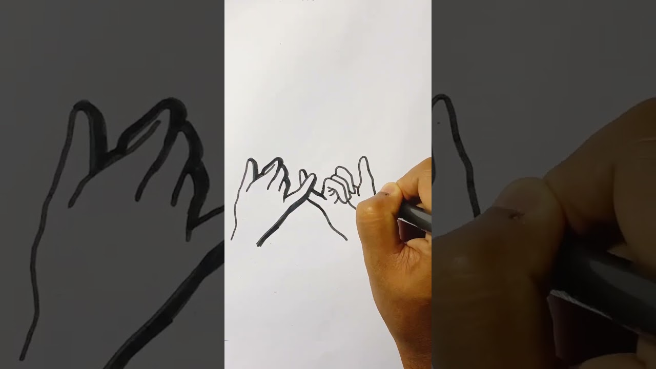 Mini heart love symbol icon a lovers hand #shorts #drawing #love