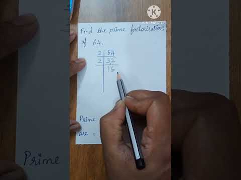 Find The Prime Factorization Of 64 - Maths / Division Method / Factors And Multiples / 🖋🖋🖋