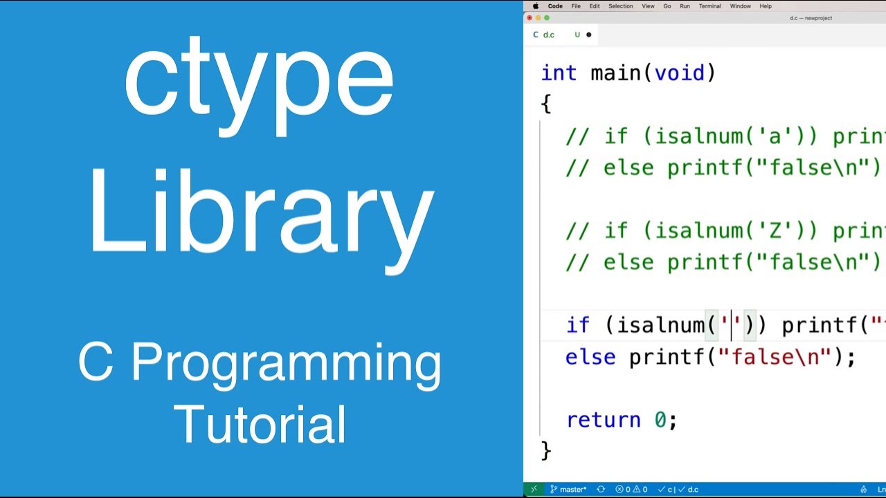ctype Library | C Programming Tutorial