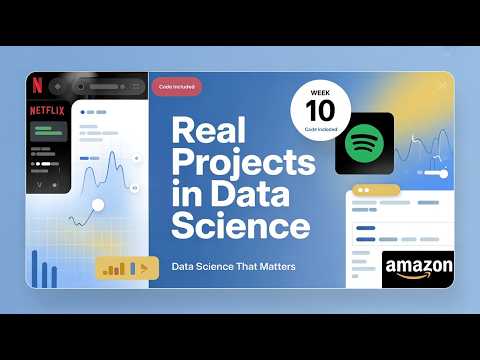 Real World Data Science Projects with Netflix, Amazon & Spotify | Step-by-Step Hands-On | Week 10