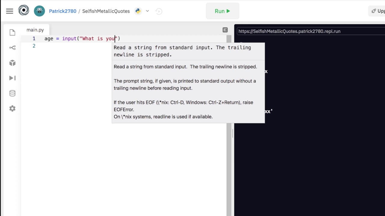 Python Part One: Variables, Input, Strings, Formatting, & Concatenation