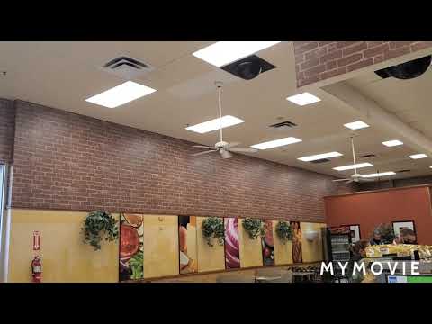 2 ceiling fans at a Subway in a Walmart at St Robert, Mo
