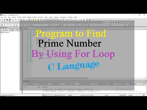 Program to Find Prime Number By Using For Loop | C Language