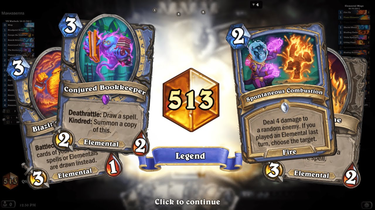 I got TOP 500 LEGEND || ELEMENTAL Mage is BACK || Hearthstone Standard