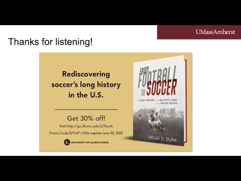 Book Talk: From Football to Soccer: The Early History of the Beautiful Game in the United States