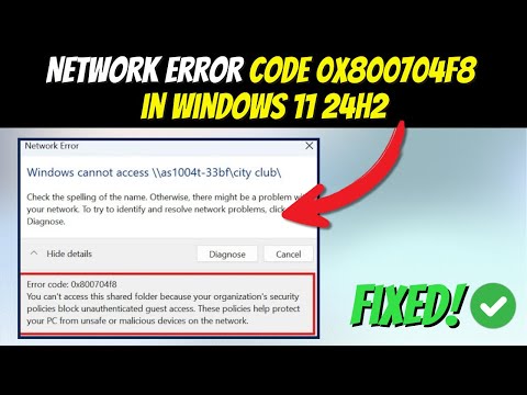 Fix Network Error Code 0x800704f8 in Windows 11 24H2