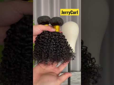 Jerry Curly Hair Bundles Brazilian Virgin Hair Extensions #humanhair #curlyhair #wholesale #hairweft