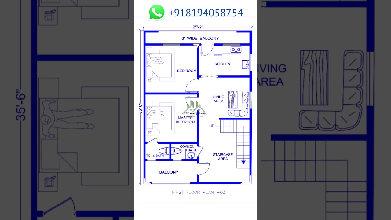 25 X 35 First Floor House Plan #shorts #youtubeshorts #viralvideos