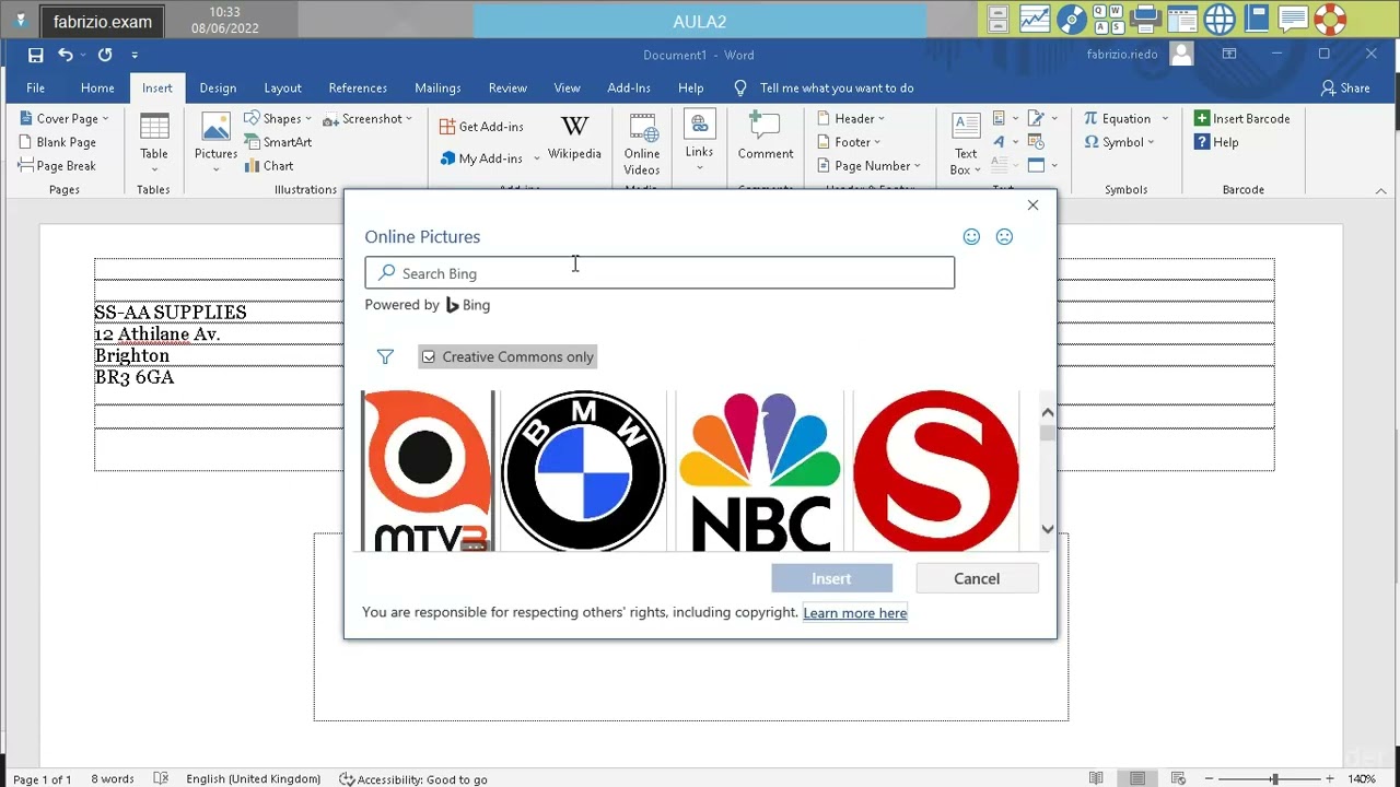 Exercise 11 Envelope and save documents in pdf