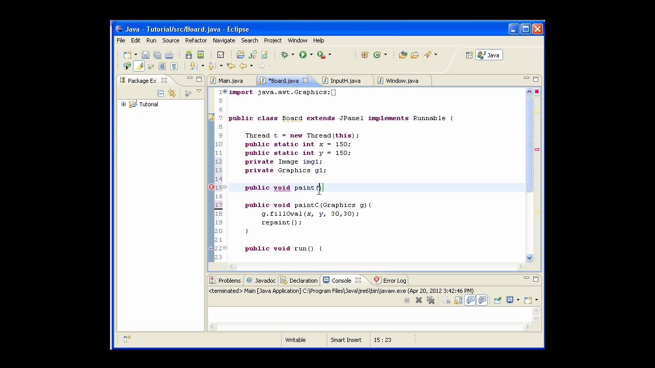 Java Game Tutorial 4 - Updating Screen