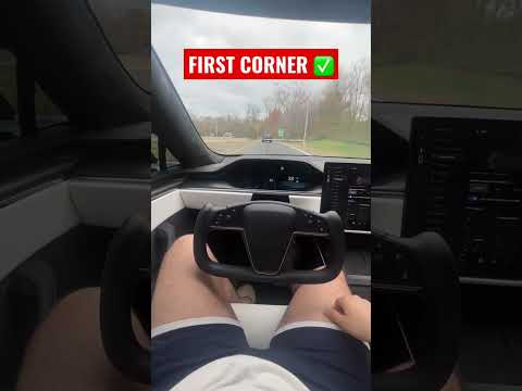 ⚠️*TRUSTS TESLA AUTOPILOT* ⚠️ IMMEDIATE REGRET ???????? ALMOST CRASHES ⚠️ WOULD YOU TRUST THIS⁉️ #Shorts