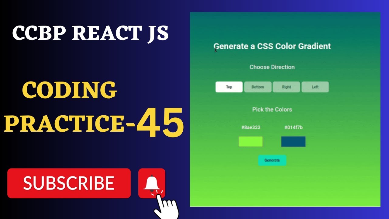 Gradient Generator | Coding Practice 45 | REACT JS | NxtWave | CCBP 4.0