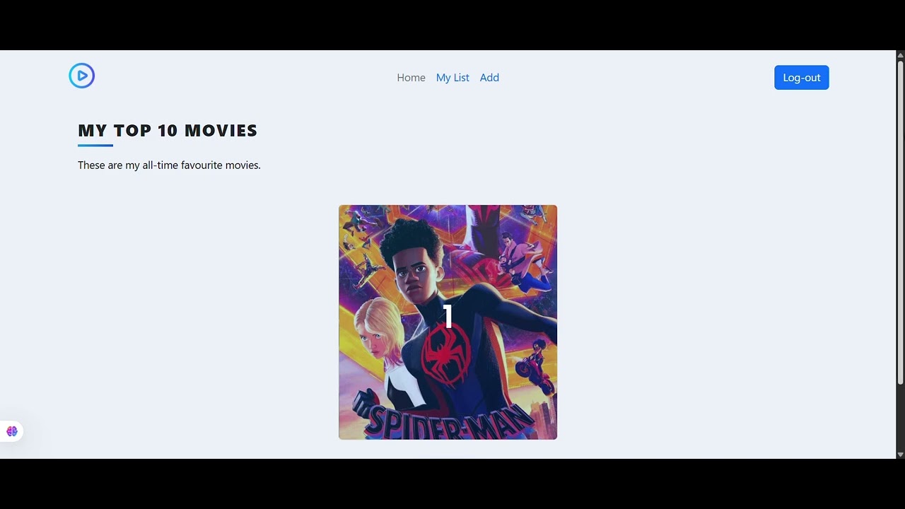 Best Movies List — TMDb Powered Movie Browser (Search, Edit, CRUD)