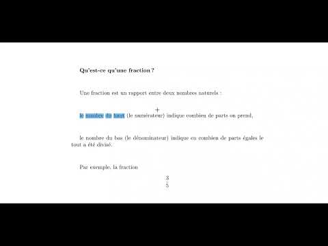 Qu’est-ce qu’une fraction?