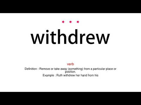 How to pronounce withdrew - Vocab Today