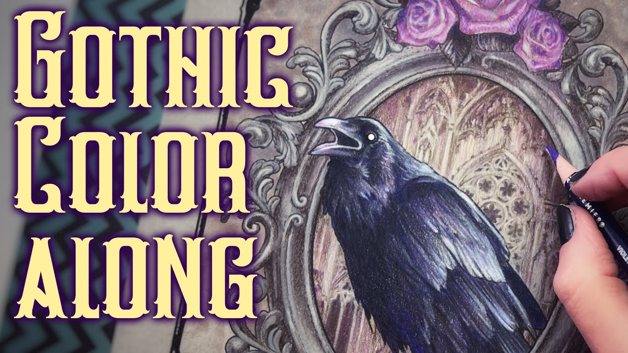 Gothic Coloring / Black Raven