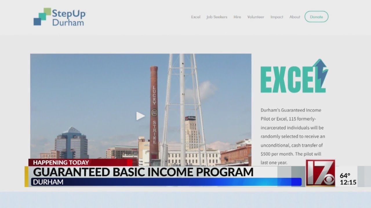 Durham's Guaranteed Basic Income program gets underway Tuesday