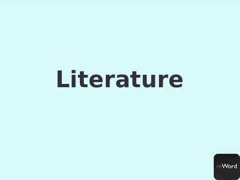 How to Pronounce Literature Correctly? (American English/ US)