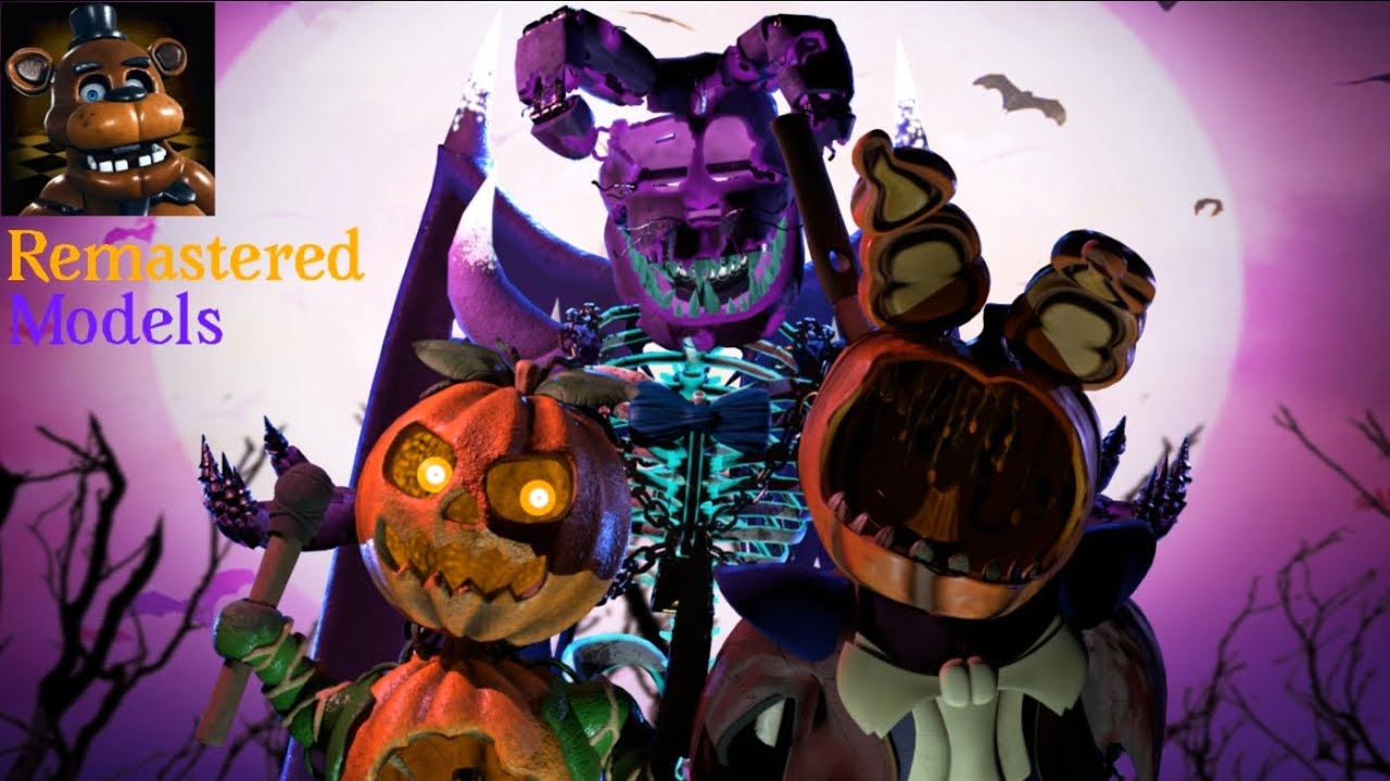 Fnaf AU Special Delivery :Remastered Models of Carved BB, Demeath-O-Bonnie, And Headless.W.Bonnie: