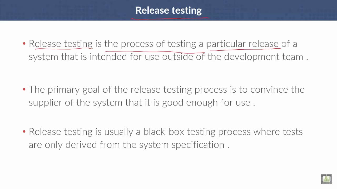 Software Engineering | C7 - L9 | Release testing | Software Engineering ...