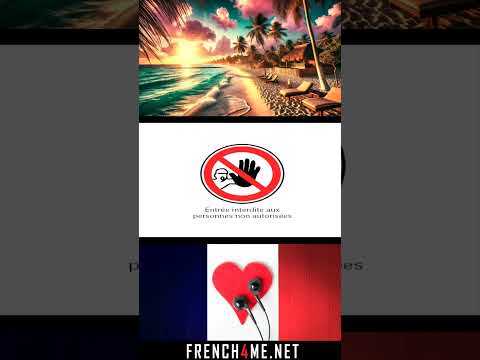 Learn 1 French Word At The Beach I Les pictogrammes #4