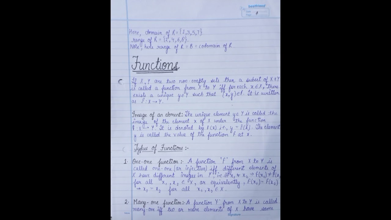 Relations and fuctions class 11 maths project file||#projectwork||#school||#shorts